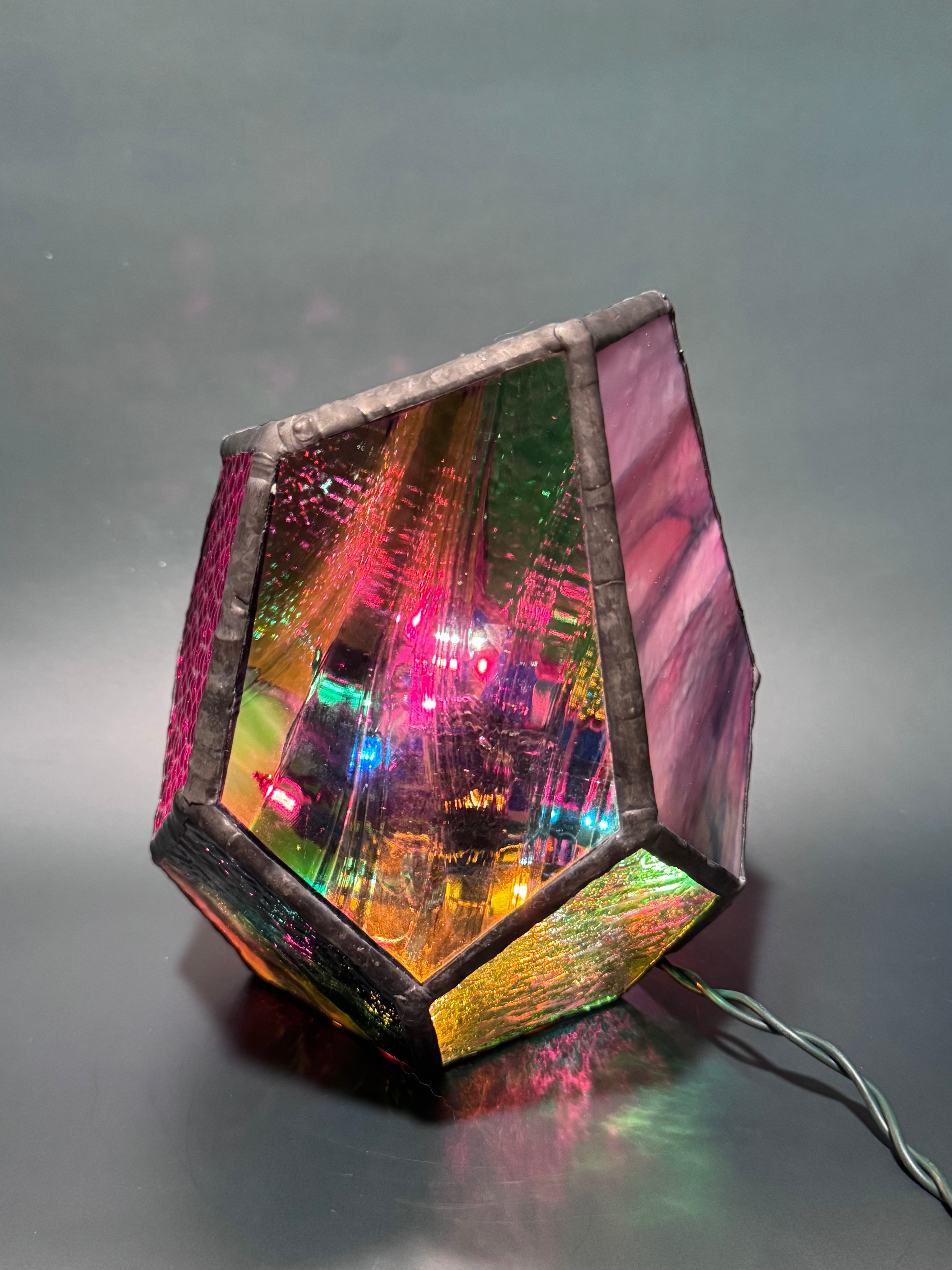 Lighted Gem: Stained Glass Lamp – Emily Holmes Design